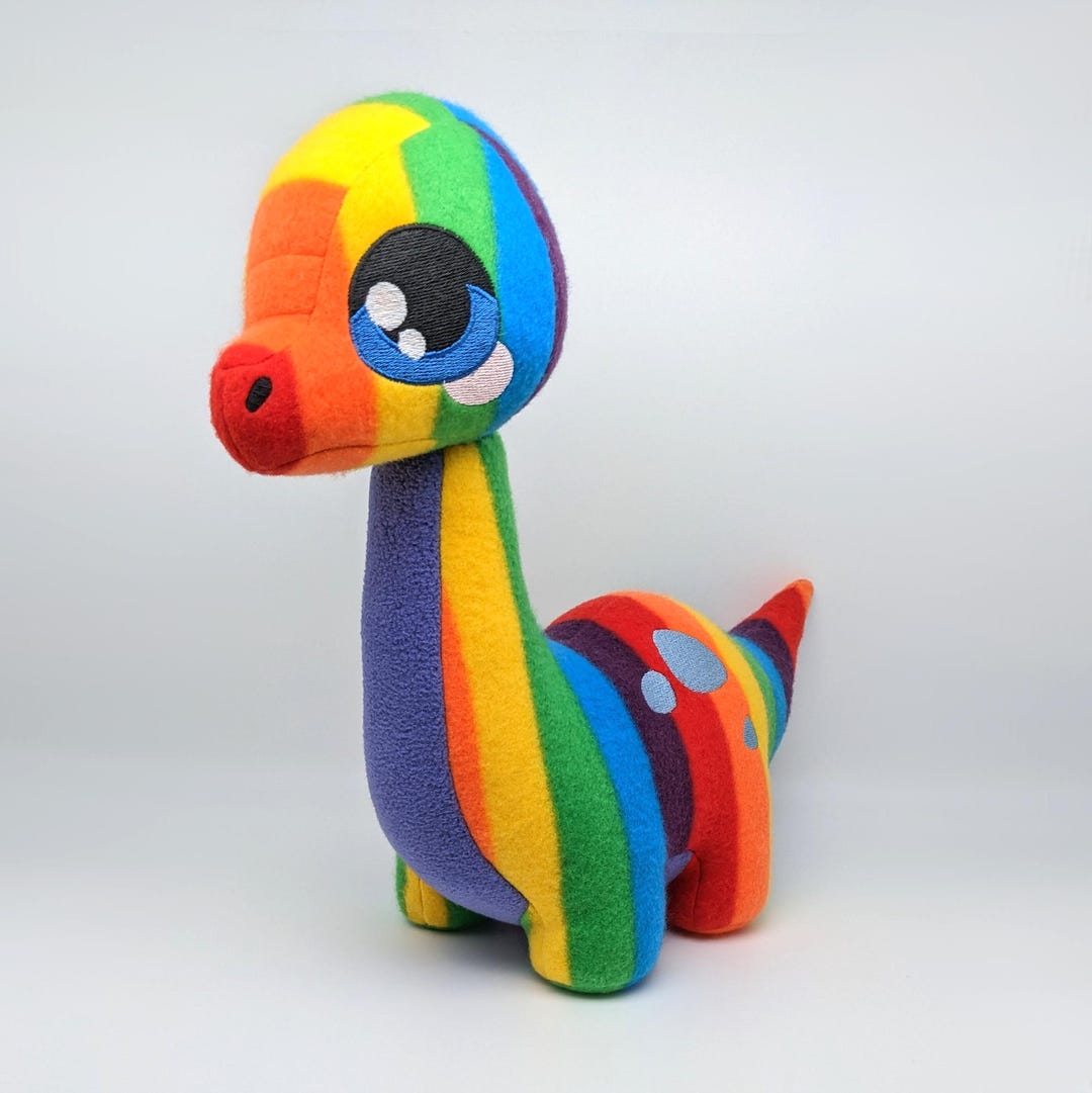 Brontosaurus Plushie Rainbow Dinosaur Stuffie Dino Stuffed Animal - Etsy