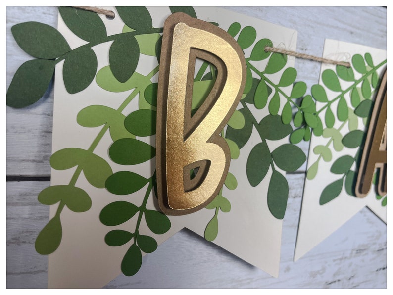 Greenery Baby Shower Banner Custom Greenery Banner - Etsy