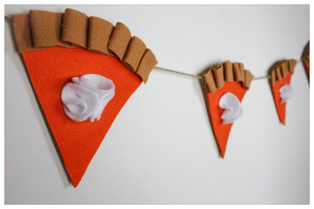 Pie Banner Pumpkin Pie Garland Fall Decor Fall Banner Felt - Etsy