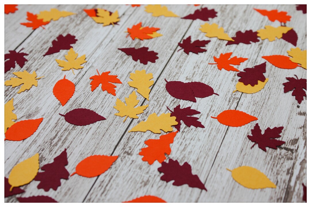 Leaf Confetti, Fall Confetti, Fall Table Decor, Thanksgiving Decor ...