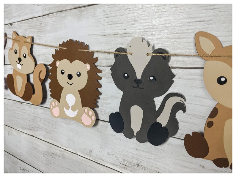 Woodland Baby Shower Banner Woodland Animal Nursery Garland - Etsy