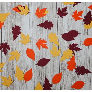 Leaf Confetti, Fall Confetti, Fall Table Decor, Thanksgiving Decor ...