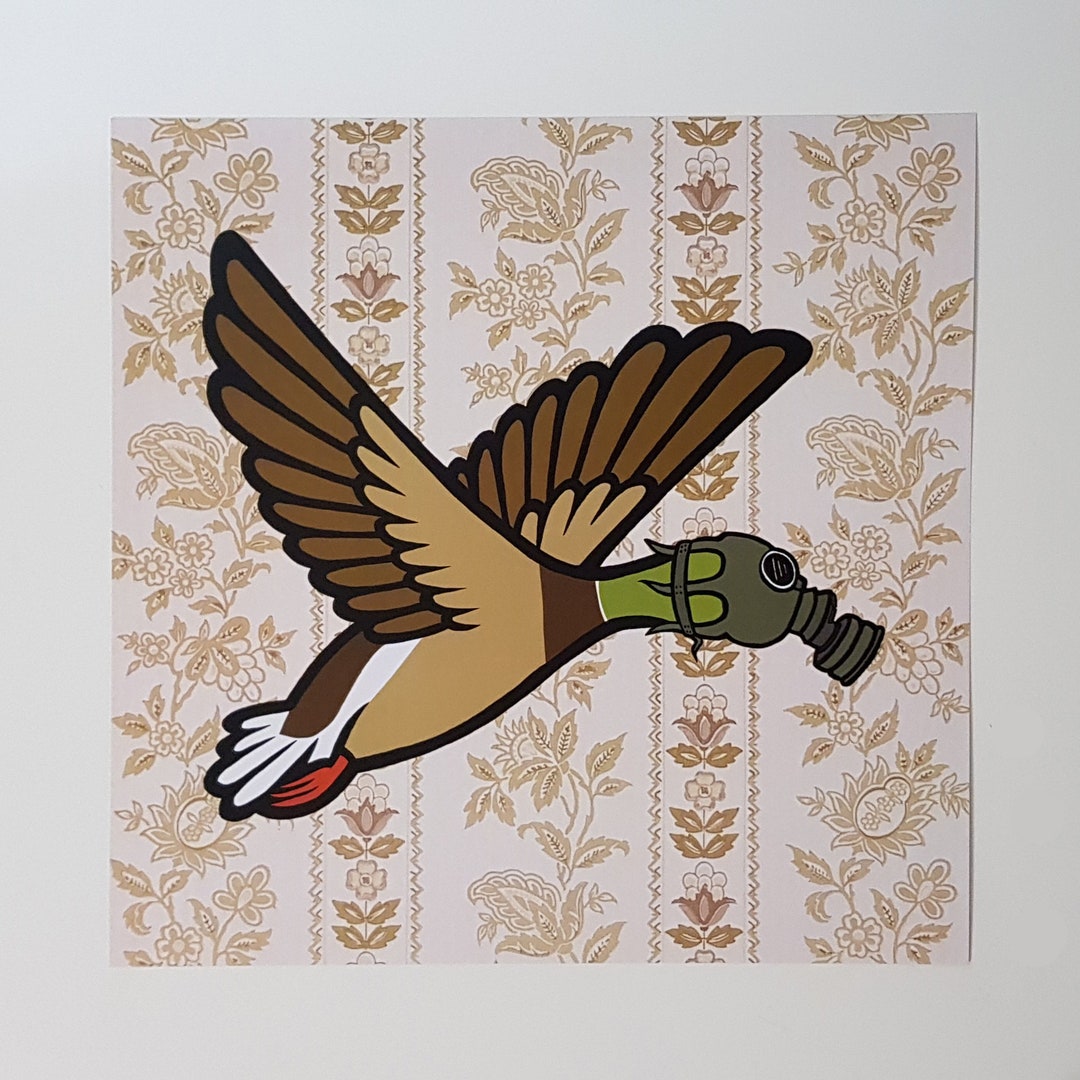 Flying Duck Art Print - Etsy