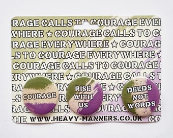 Suffragette Flag Lapel Pin Badge Votes for WOMEN Suffragettes Symbol ...