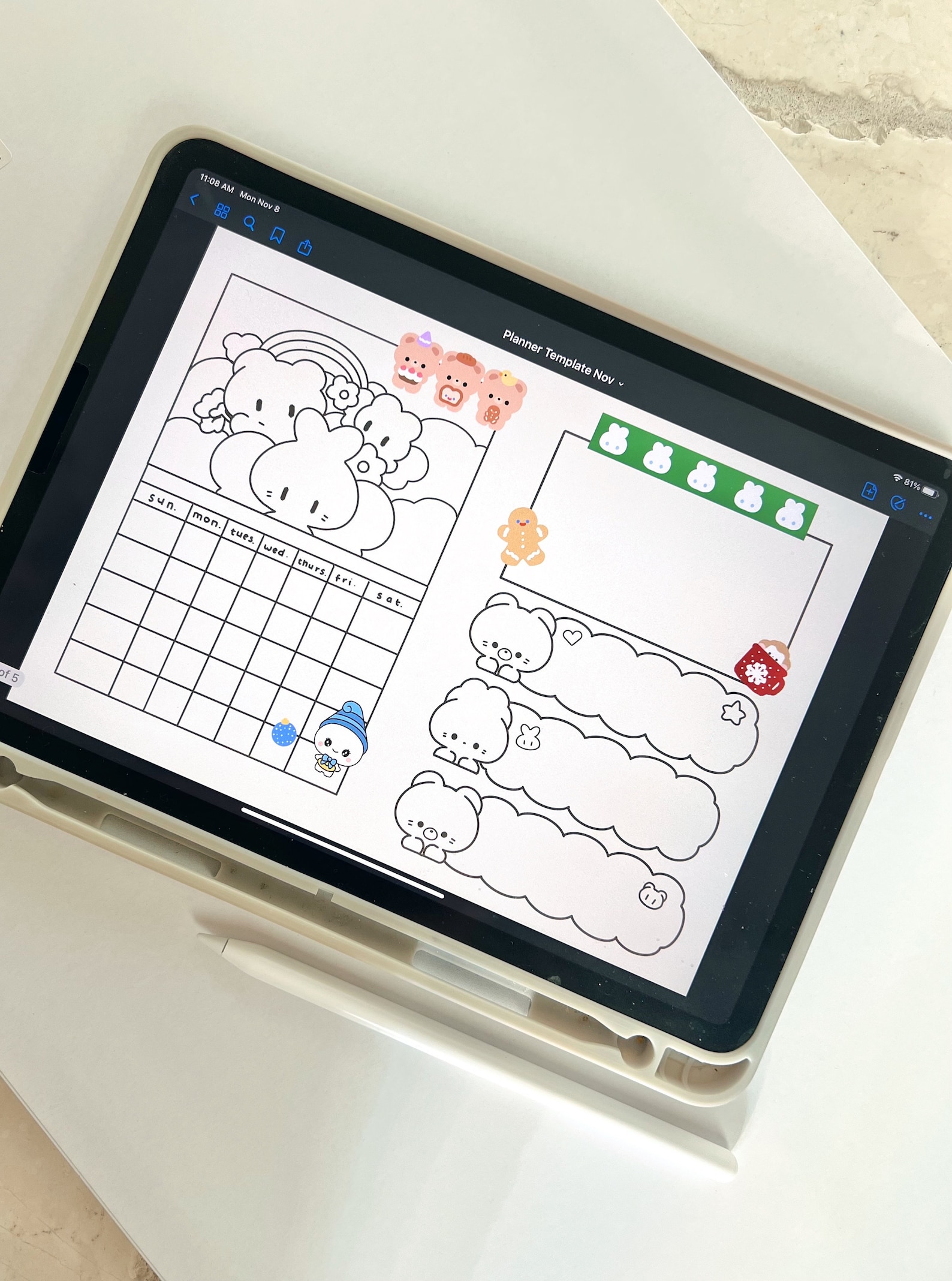 Cute Aesthetic Digital Planner Templates ipad Planner - Etsy