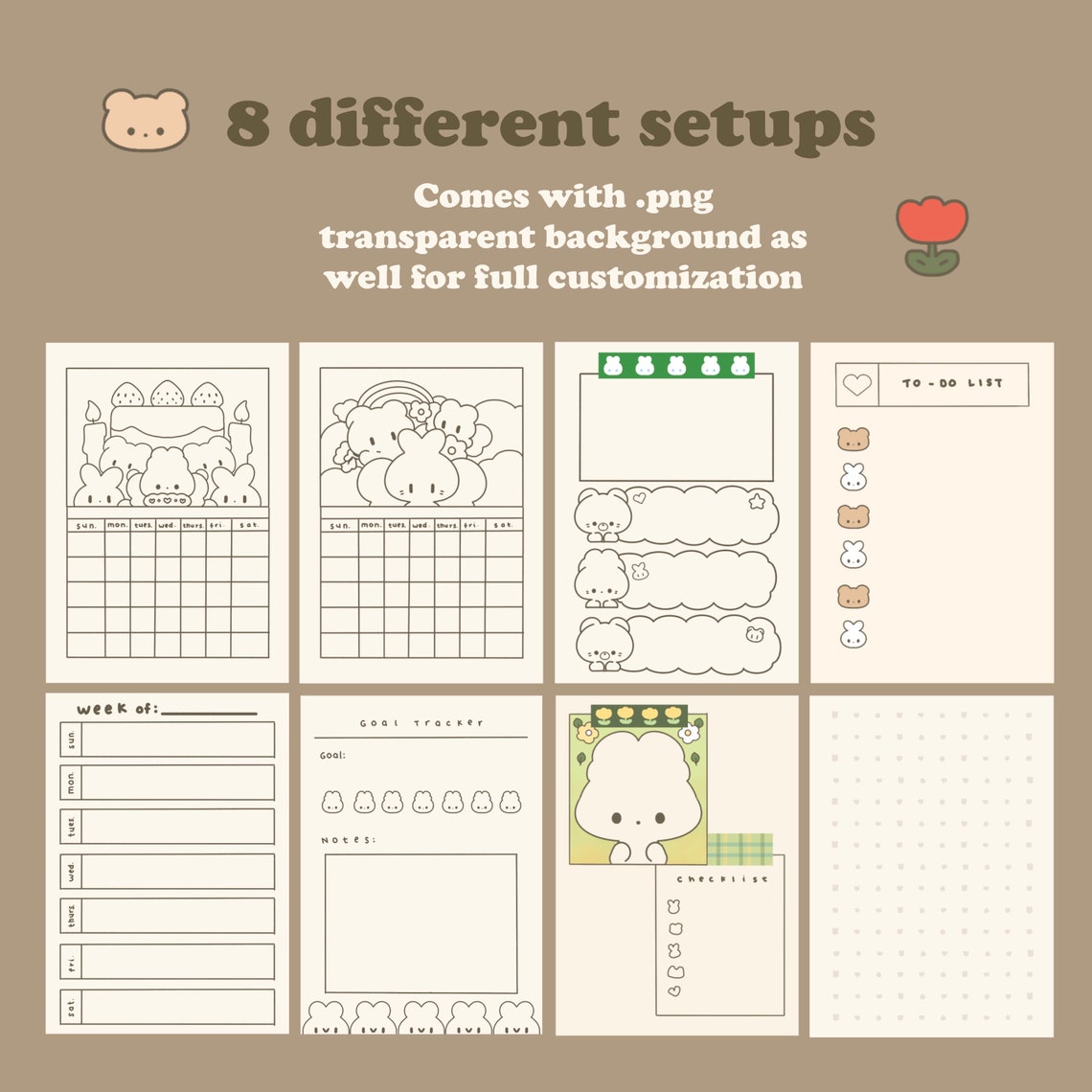 Cute Aesthetic Digital Planner Templates ipad Planner - Etsy