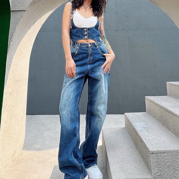 Denim Two Piece Set - Etsy