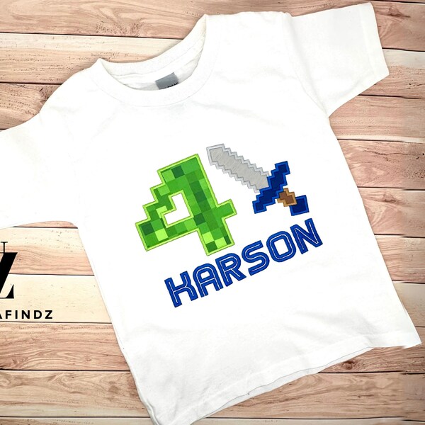 Minecrafter Birthday Shirt - Etsy