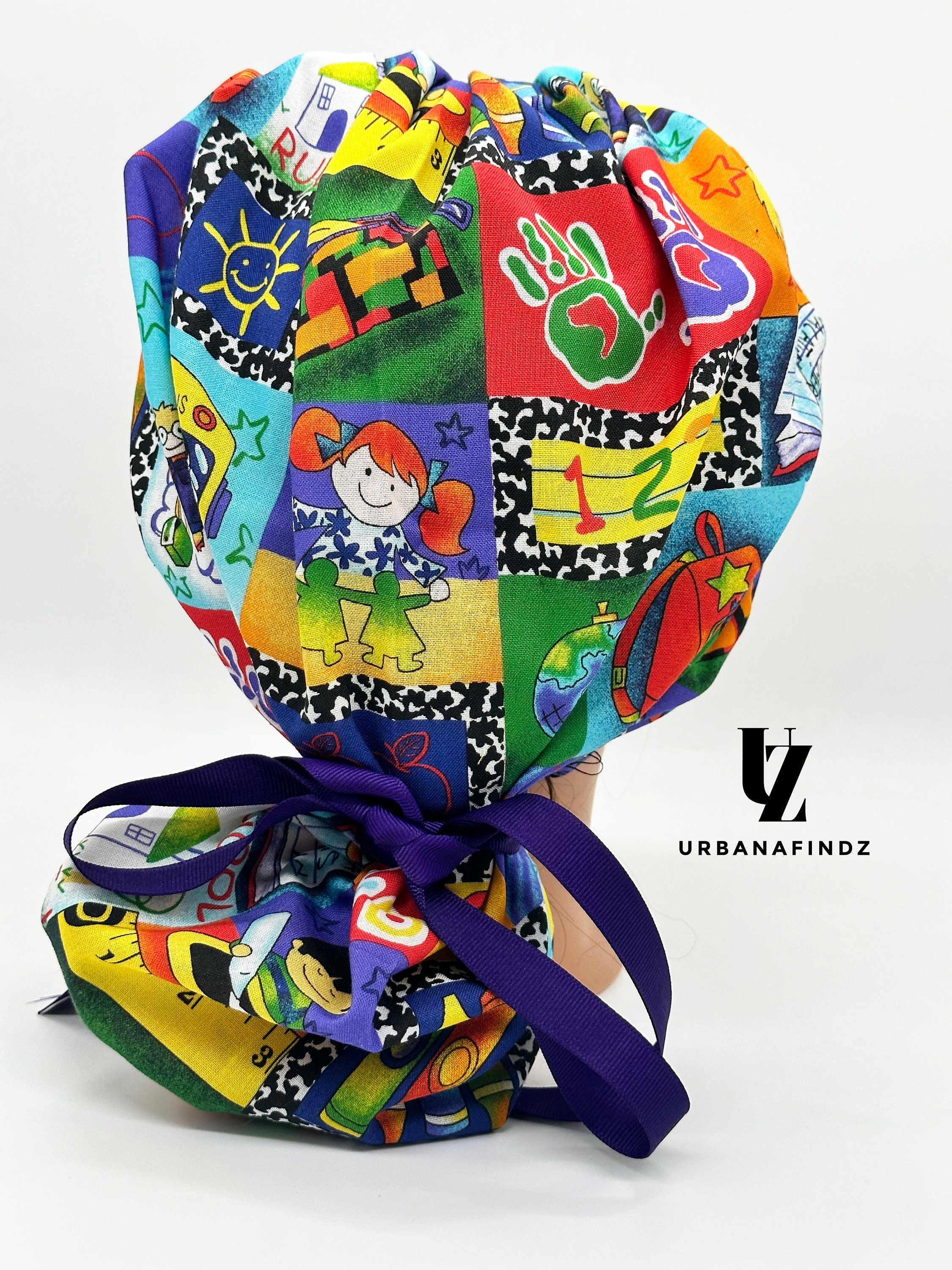 Kindergarden School Children Ponytail Scrub Capsurgical Cap Medical ...