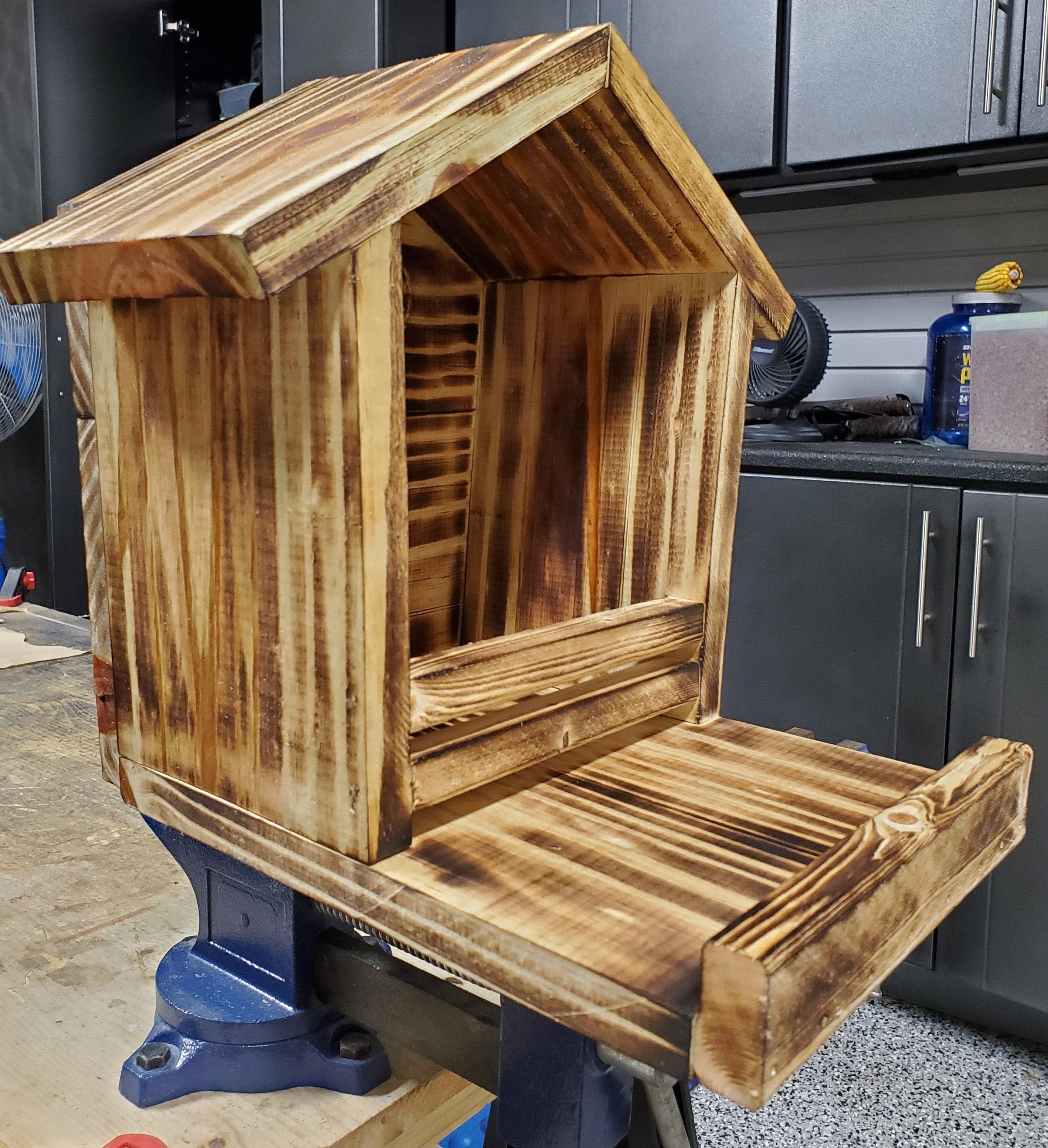 Large Handmade Dove House With Feeding Platform and Torched - Etsy