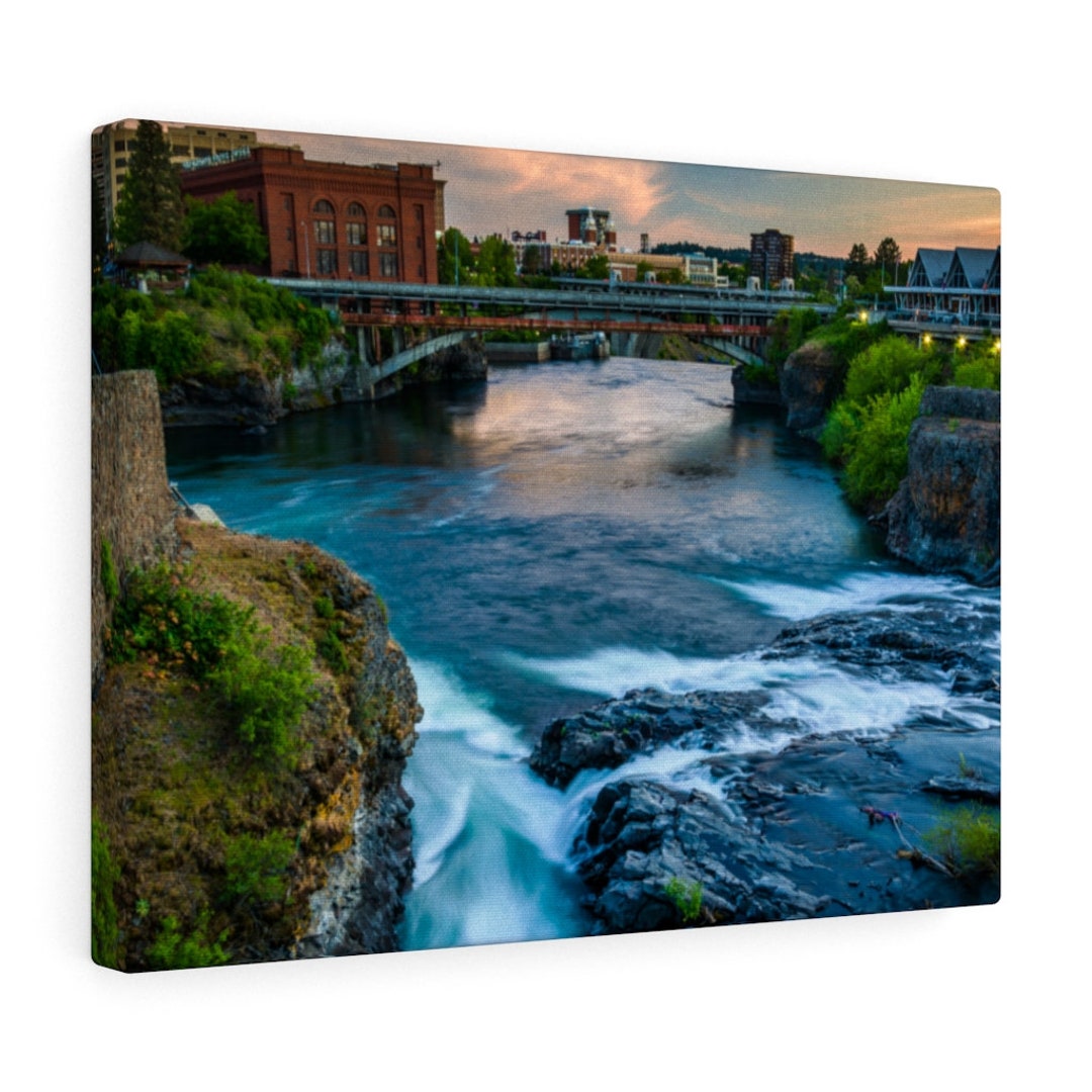Spokane Washington Photography Print, Spokane Home Decor, Canvas Wall ...