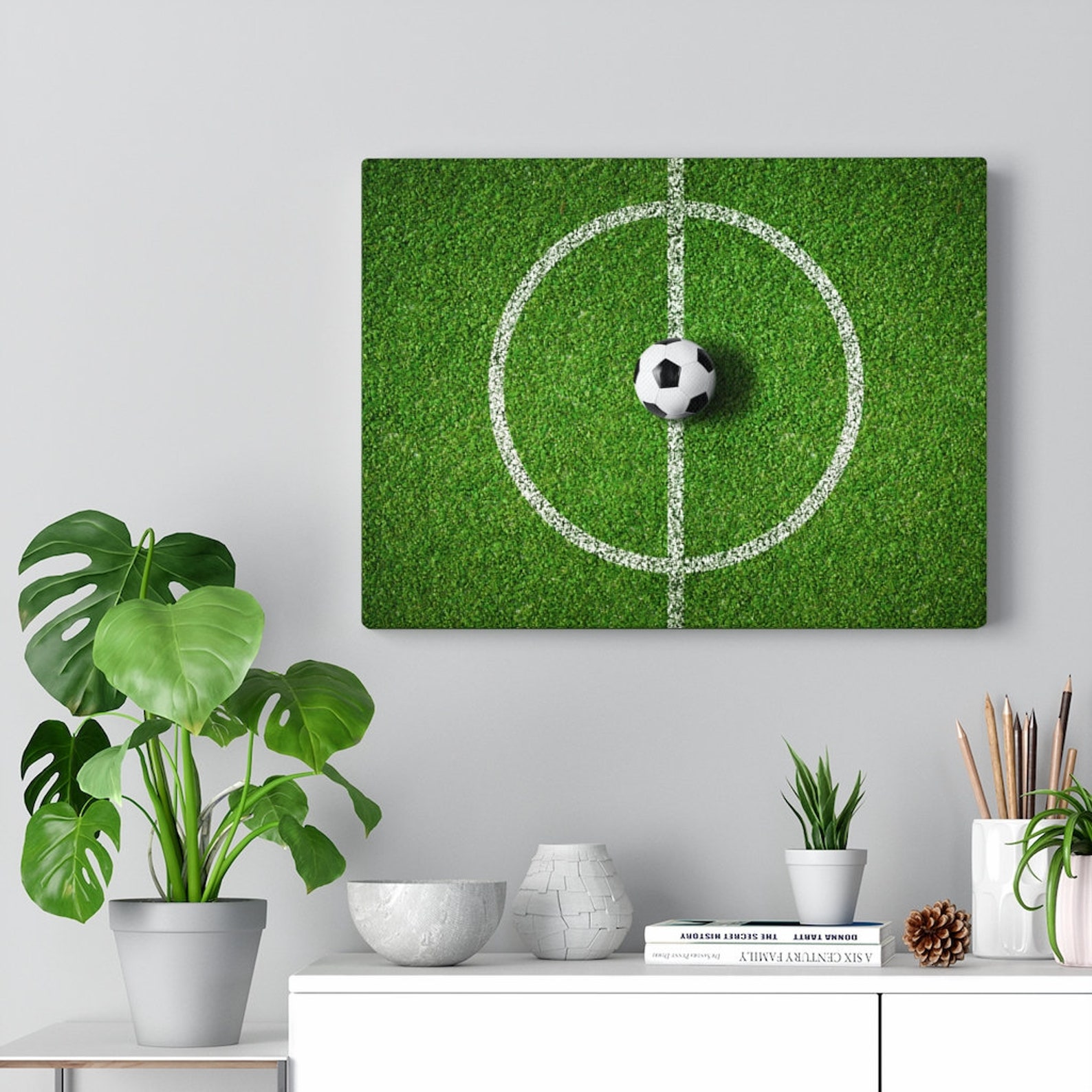 Soccer Field Canvas / Poster Soccer Wall Decor Sports Home - Etsy