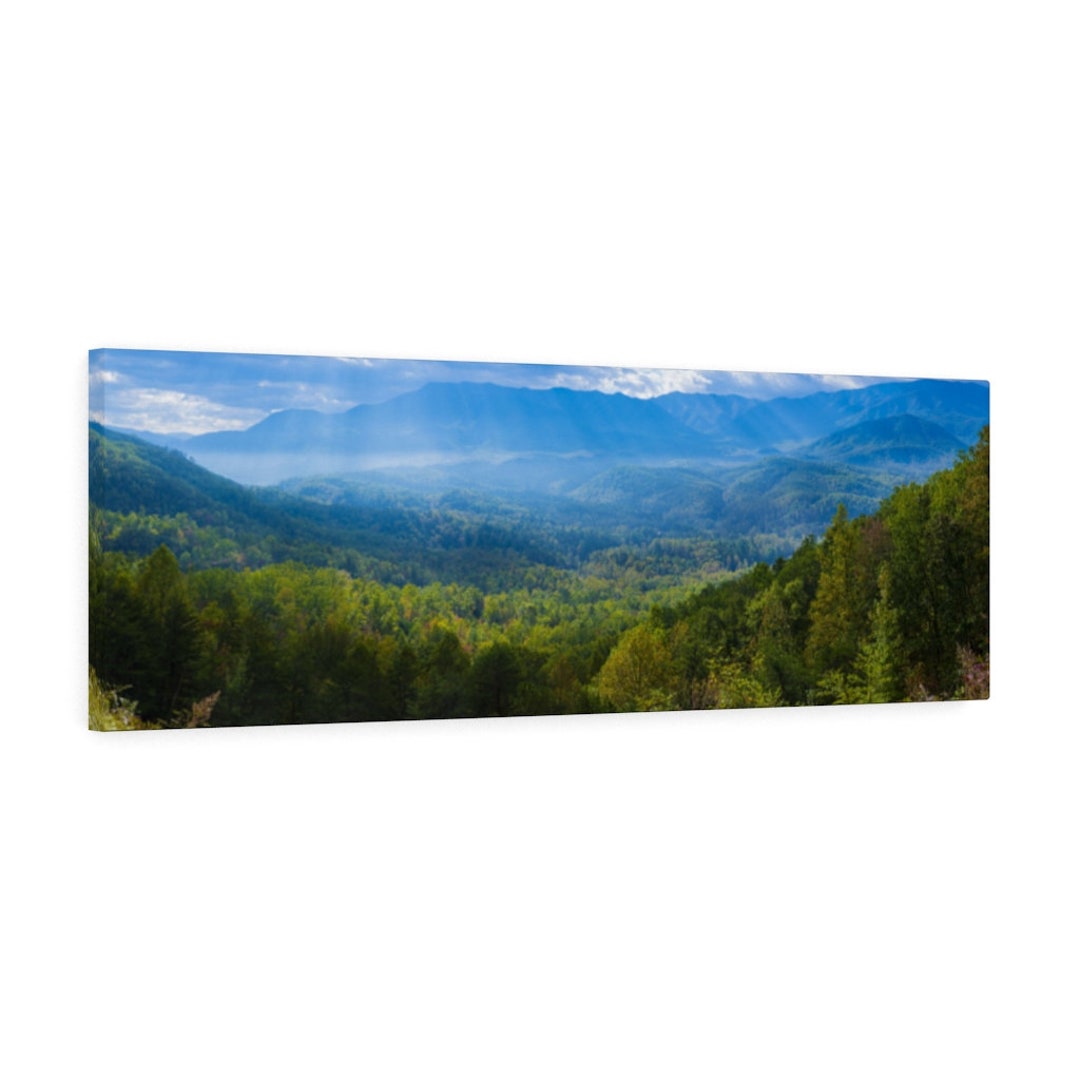 Mountain Range Panorama Canvas, Blue Ridge Mountains, Panorama ...
