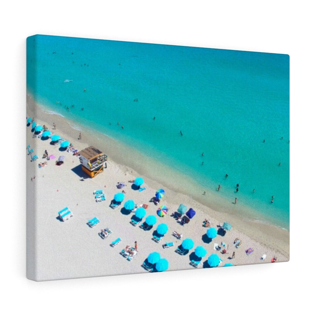 Miami Beach Kunstdruck, Leinwand / Poster, Wohndekor, WohnzimmerEinrichtung, Leinwand Wandkunst ...