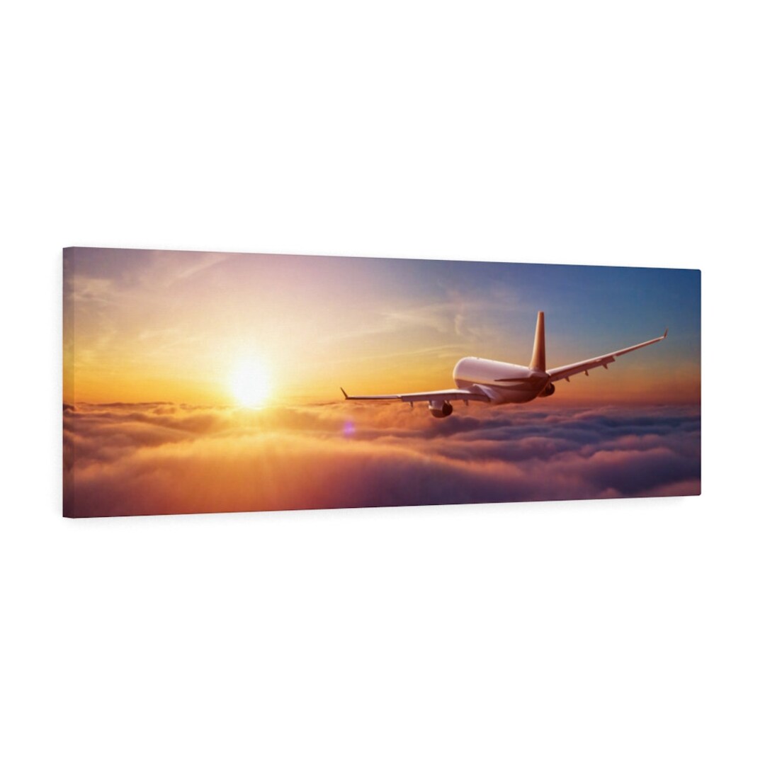 Airplane Canvas Pano Print, Panoramic, Wall Decor, Gifts - Etsy