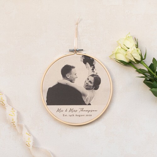 Custom Wedding Anniversary Embroidery Hoop Cotton - Etsy