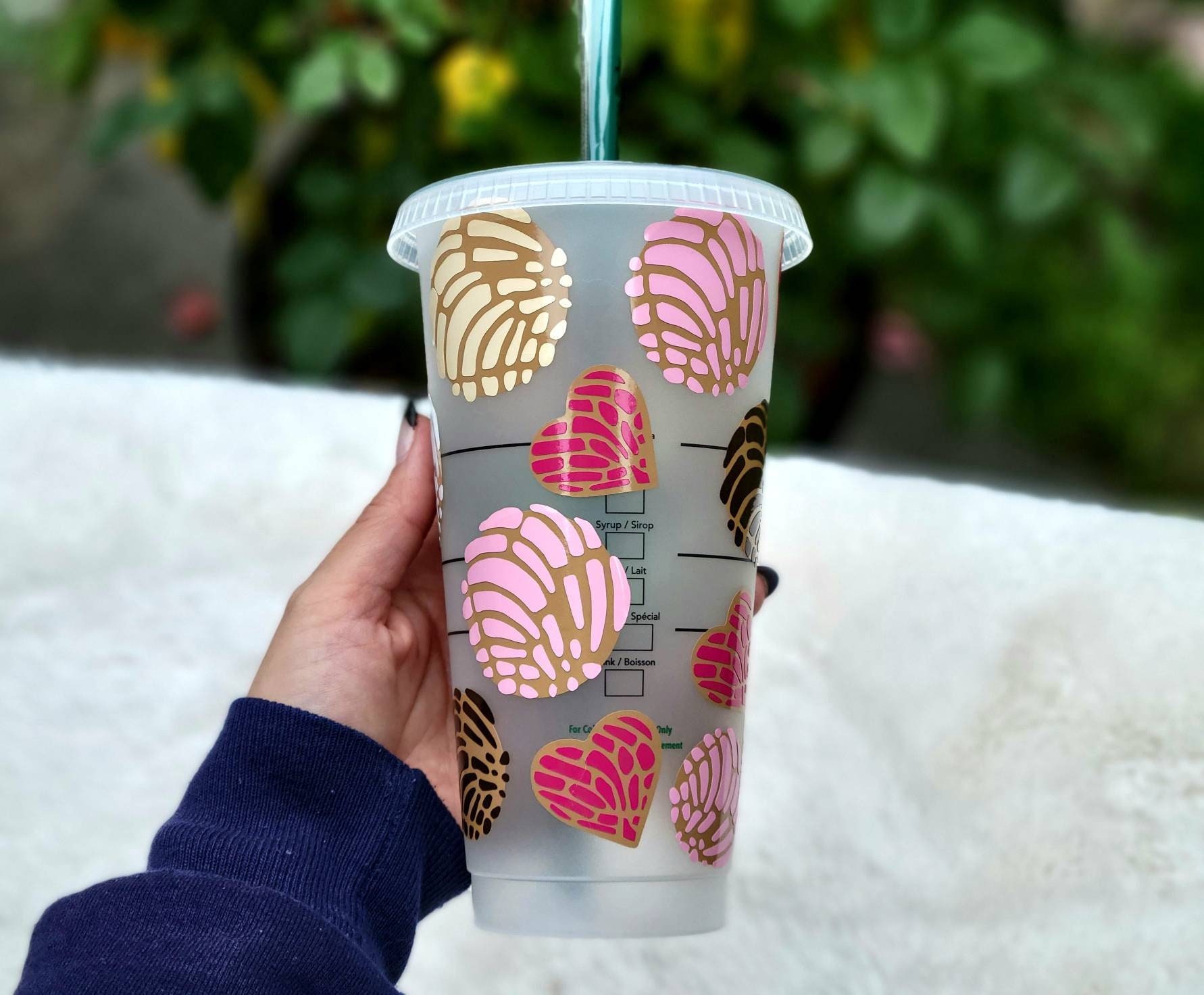 Concha Cup Cafecito Y Chisme Cup Cold Cup Concha 24 Oz | Etsy