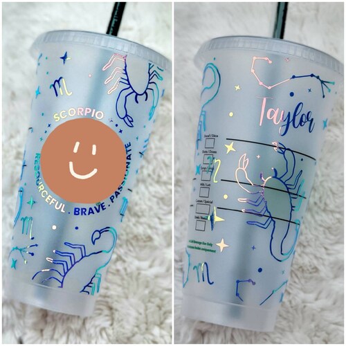 Scorpio Zodiac Sign Cold Cup Star Sign Cup Zodiac Venti - Etsy