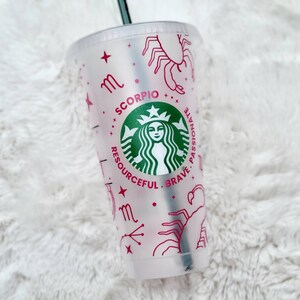 Scorpio Zodiac Sign Cold Cup Star Sign Cup Zodiac Venti Cold Cup ...