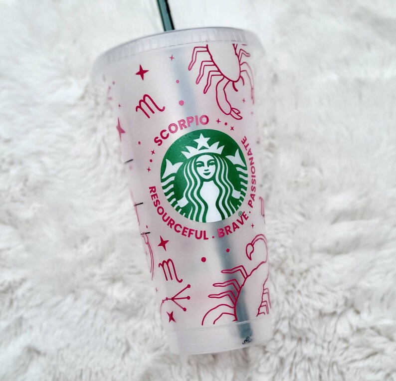 Scorpio Zodiac Sign Cold Cup Star Sign Cup Zodiac Venti - Etsy