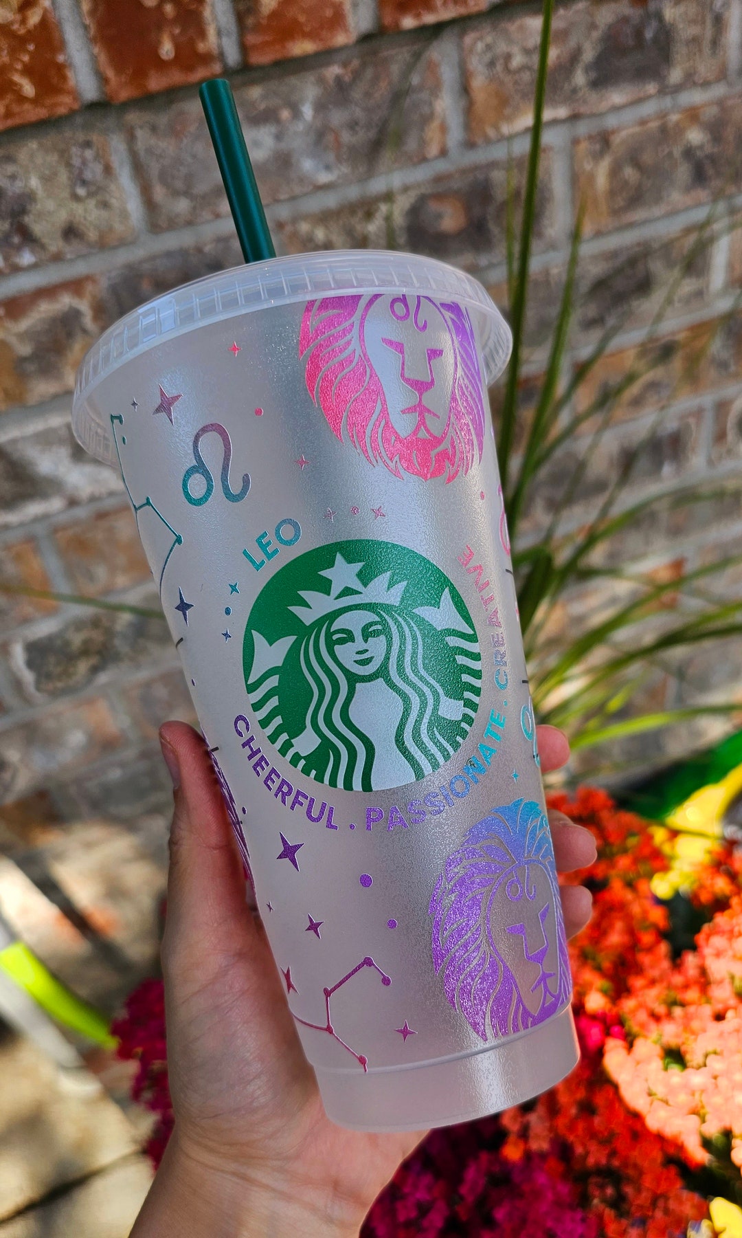 LEO Zodiac Sign Cold Cup Star Sign Cup Zodiac LEO Coffee Cup ...