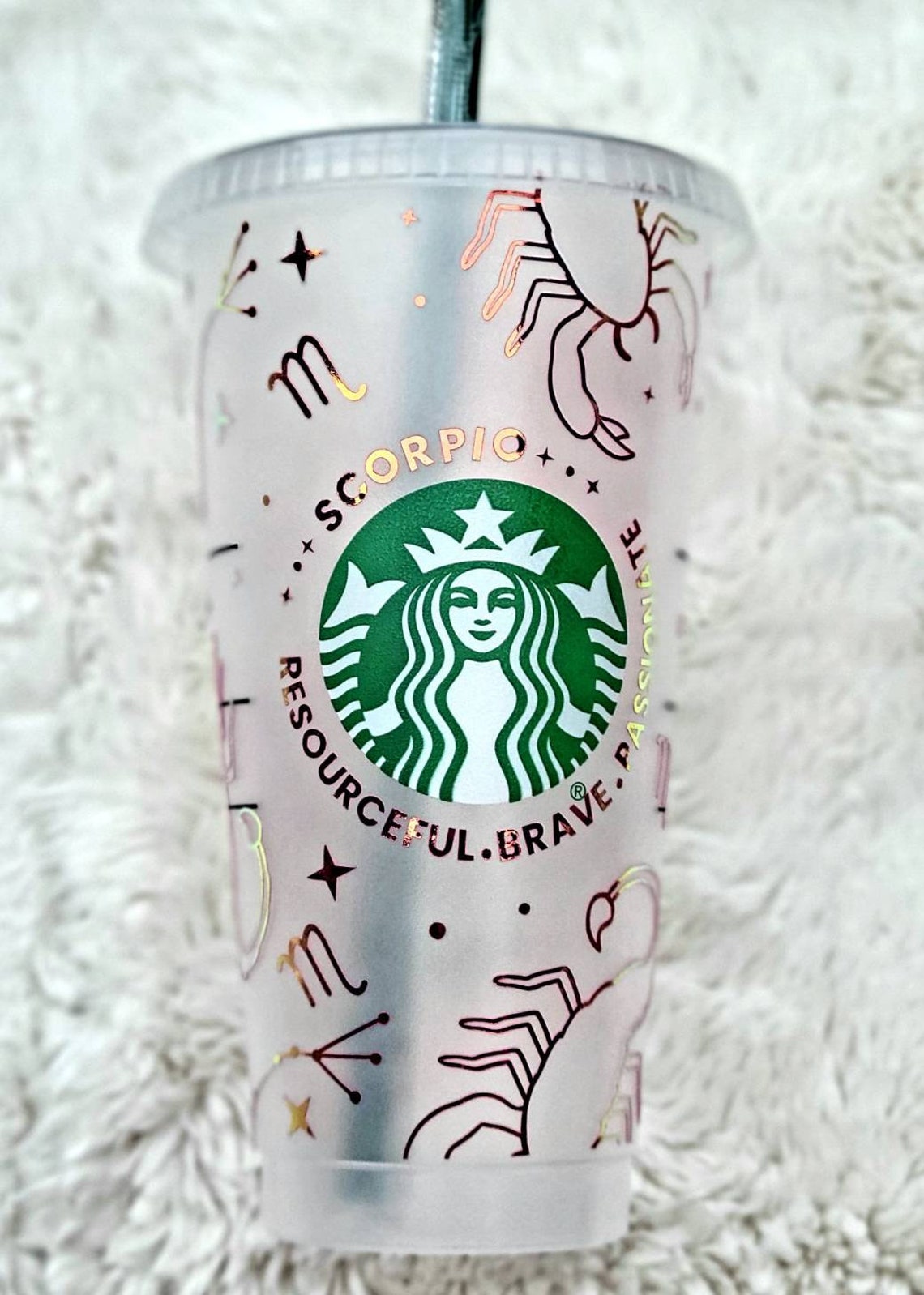 Scorpio Zodiac Sign Cold Cup Star Sign Cup Zodiac Venti - Etsy