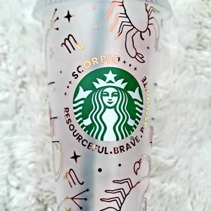 Scorpio Zodiac Sign Cold Cup Star Sign Cup Zodiac Venti Cold Cup ...