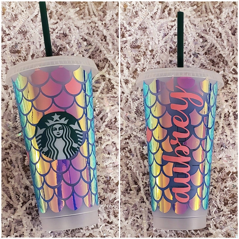 Mermaid Custom Starbucks Cold Cup / Mermaid Scales Venti - Etsy