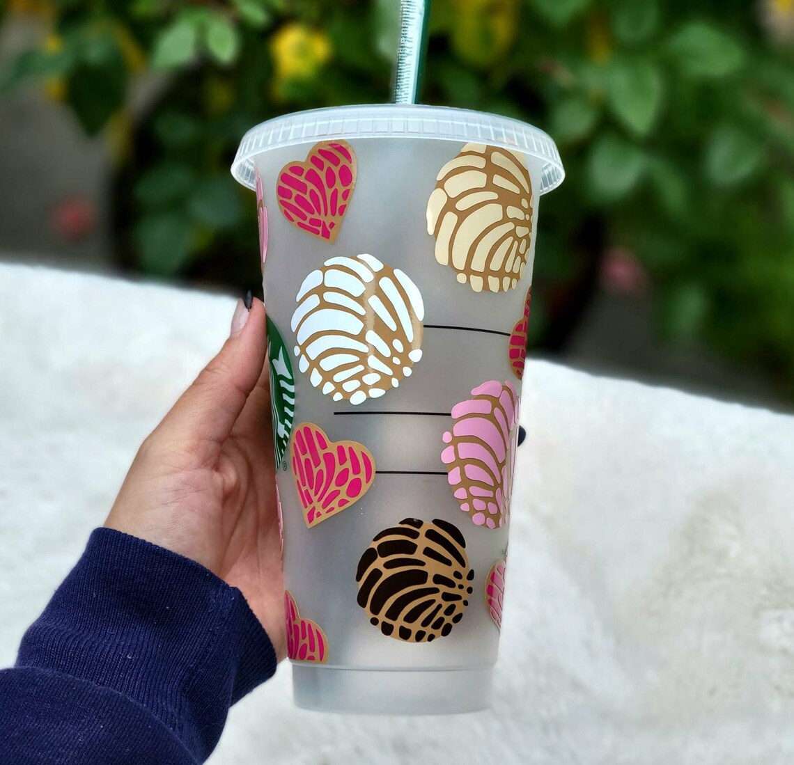 Concha Cup Cafecito Y Chisme Cup Cold Cup Concha 24 Oz | Etsy