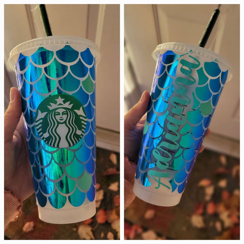 Mermaid Custom Starbucks Cold Cup / Mermaid Scales Venti - Etsy