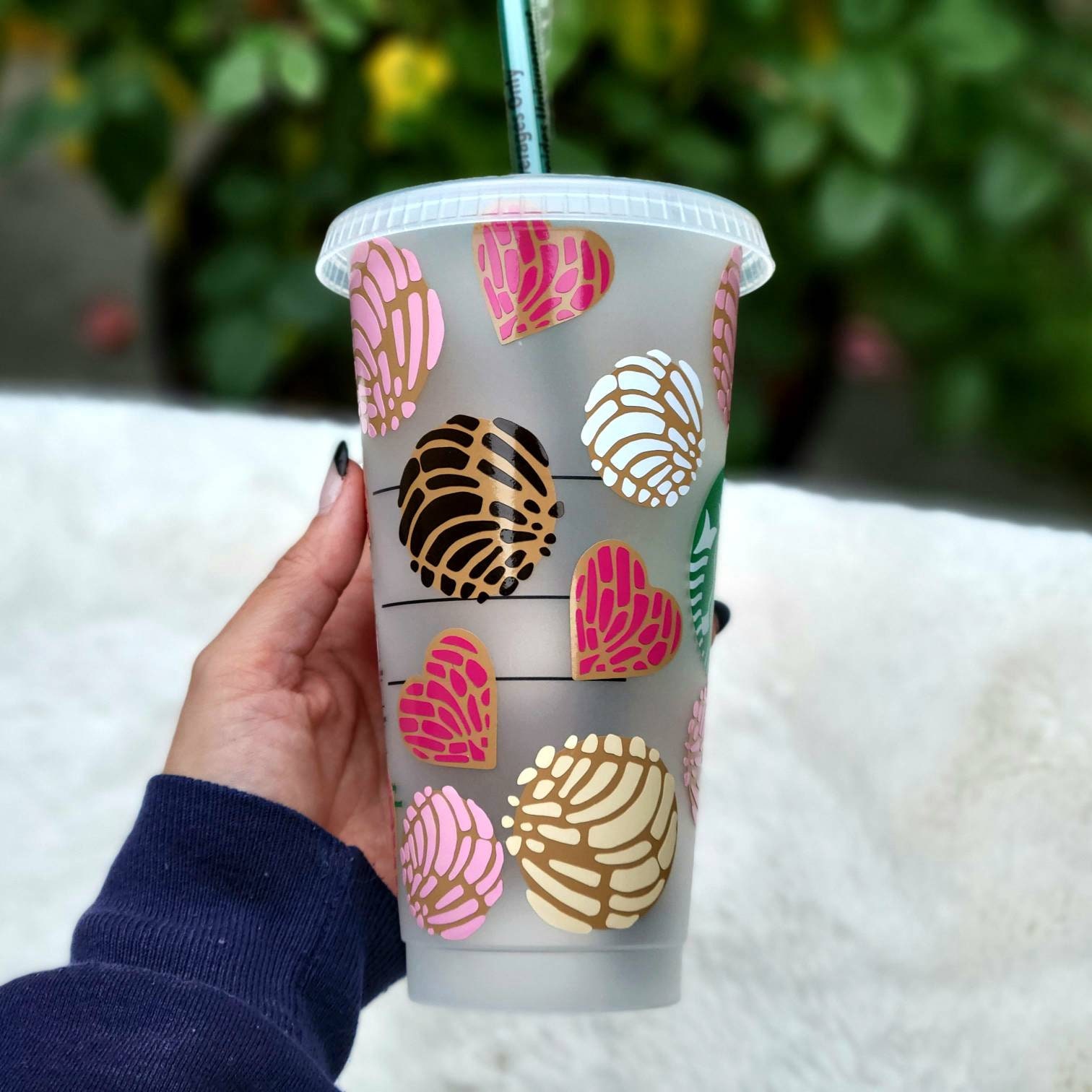 Concha Cup Cafecito Y Chisme Cup Cold Cup Concha 24 Oz | Etsy