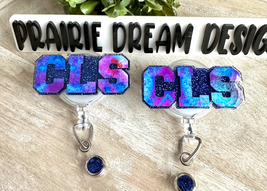 CLS Badge Reel: Purple Blue Fingerpaint Design, Clinical Lab Scientist ...