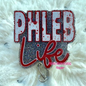 Phlebotomy Life Badge Reel, Phlebotomist, Lab Week Gift, Medical ...