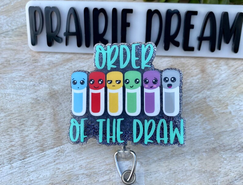 Lab Order of Draw Badge Reel Phlebotomist Badge Reel MLT - Etsy