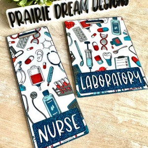 Lab Badge Buddy, Medical Print Badge Buddy, MLT, MLS, Phlebotomist, Lab ...