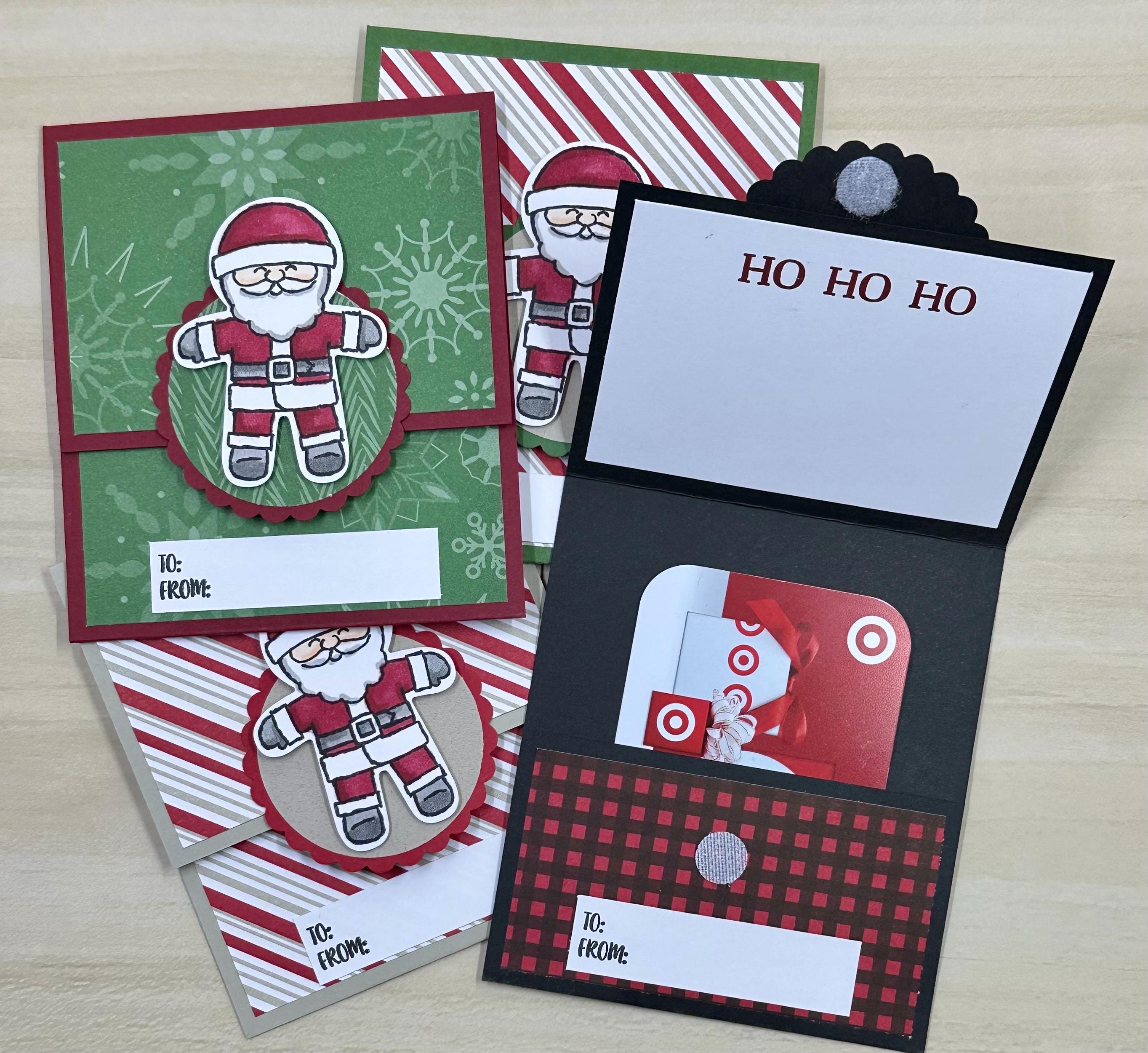 Handmade Santa Gift Card Holder Set: Christmas Money Holder, Stocking ...