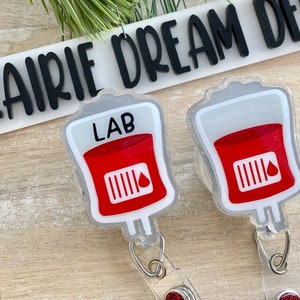 Blood Bank Badge Reel, Phlebotomist Badge Reel, Blood Donor, MLT MLS ...