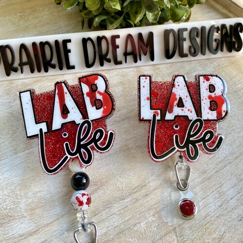Science Design Retractable Badge Reel Lab Week Gift - Etsy