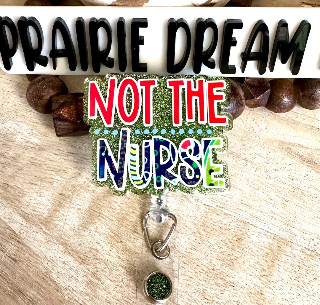 Lab Humor Badge Reel Not the Nurse Lab Week Gift MLT MLS - Etsy
