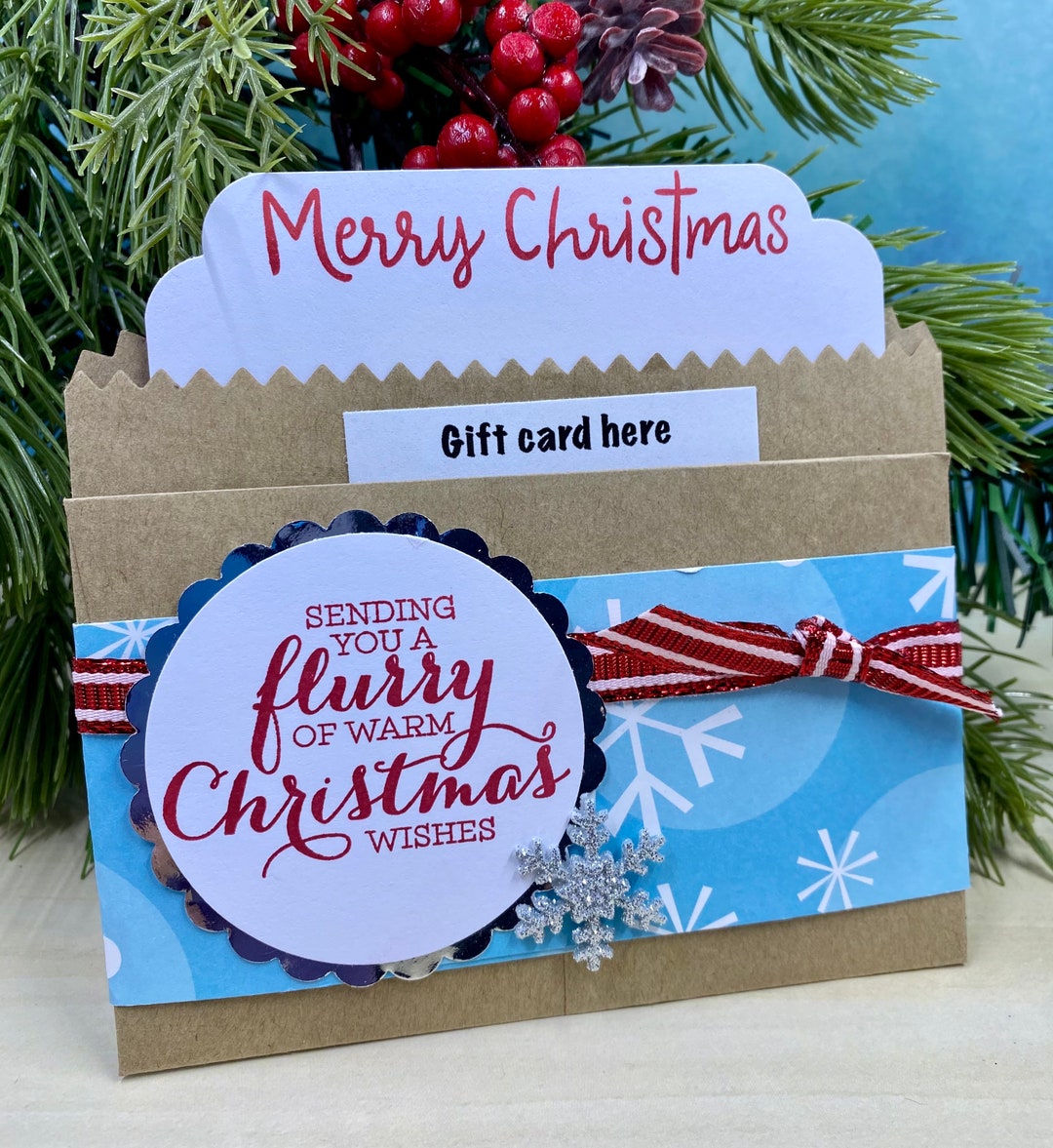 Handmade Snowflake Christmas Gift Card Holder – Set of 2 - Etsy