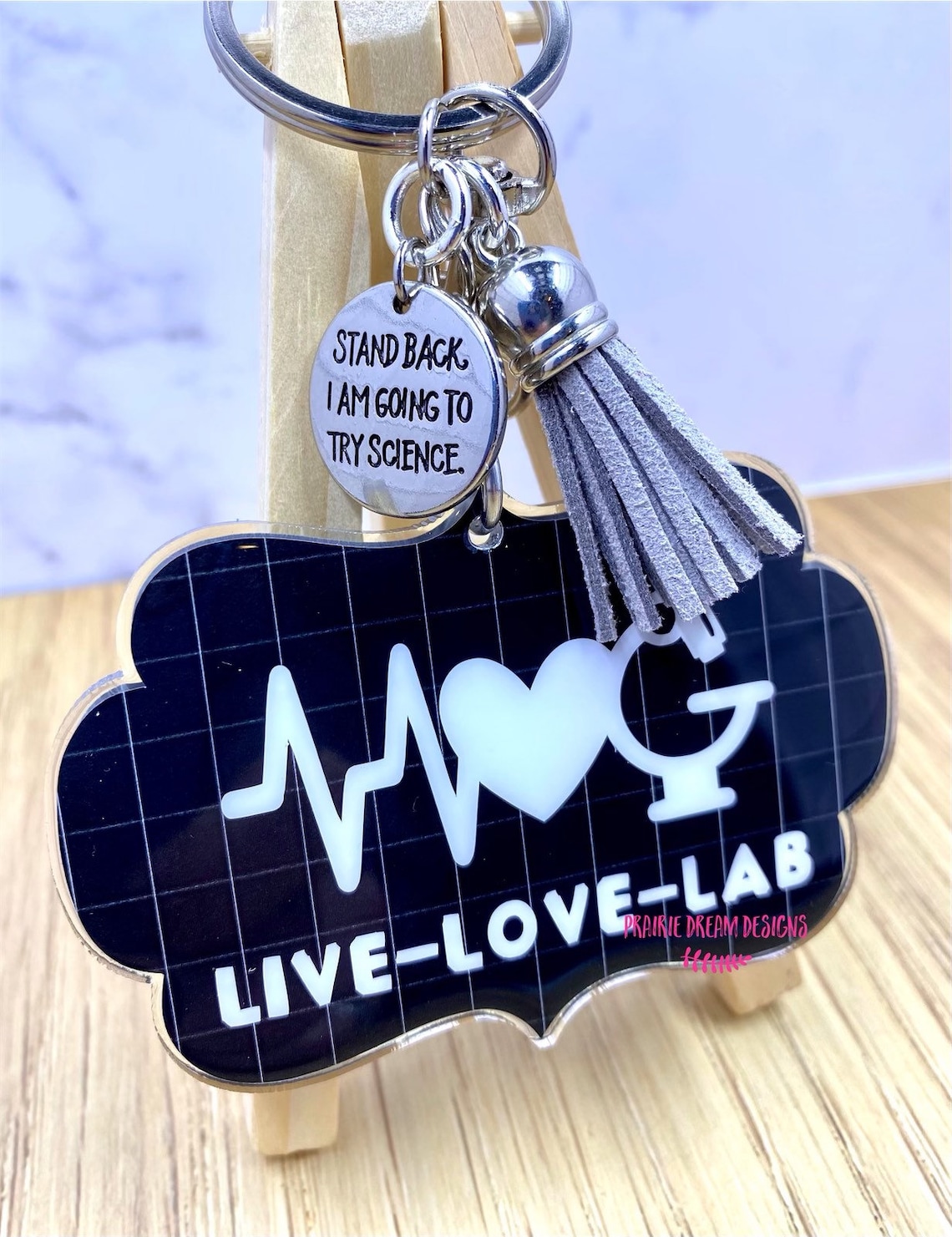 Lab Week Gift Live Love Lab Keychain Lab Bag Tag Science - Etsy