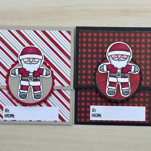 Handmade Santa Gift Card Holder Set: Christmas Money Holder, Stocking ...