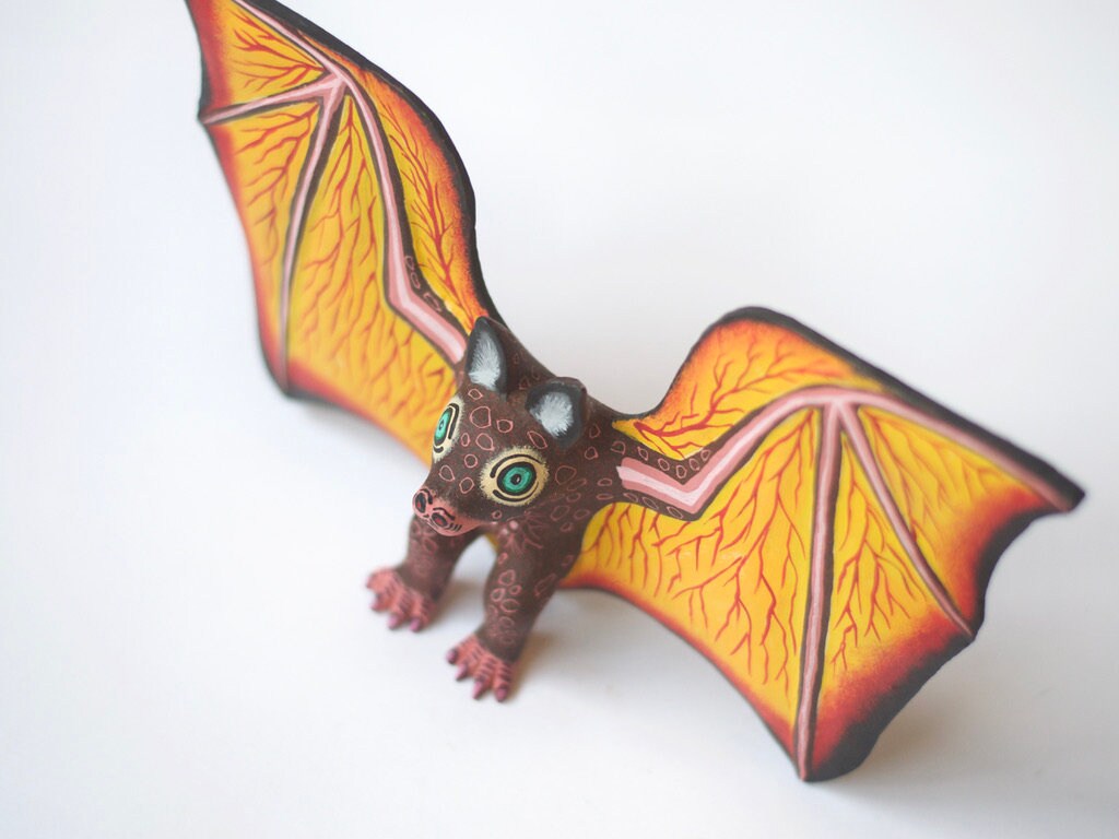 Bat Alebrije - Oaxaca Woodcarving by Eleazar - Etsy