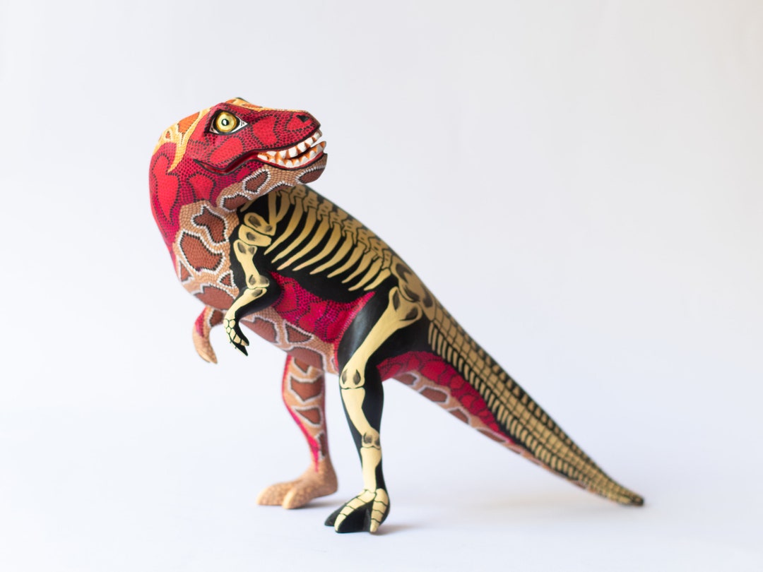 Day of the Dead T Rex Alebrije Oaxaca Woodcarving by - Etsy