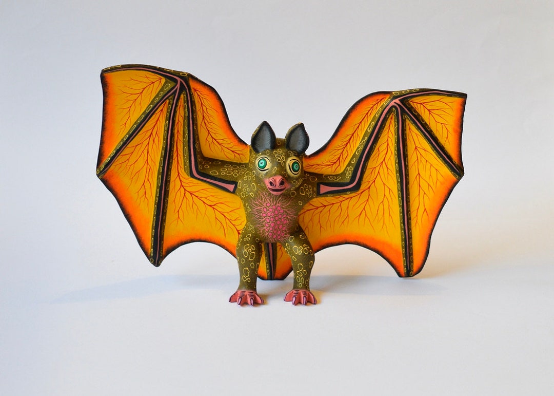 Bat Alebrije - Oaxaca Woodcarving by Taller Eleazar - Etsy