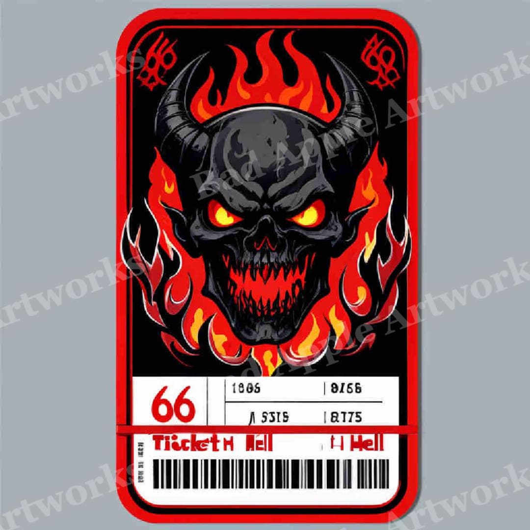Ticket to Hell PNG File - Etsy