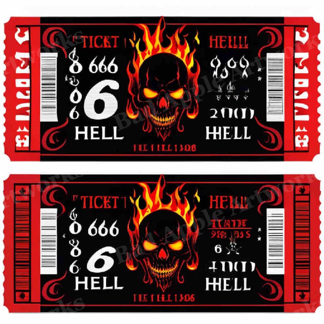 Ticket to Hell PNG File - Etsy