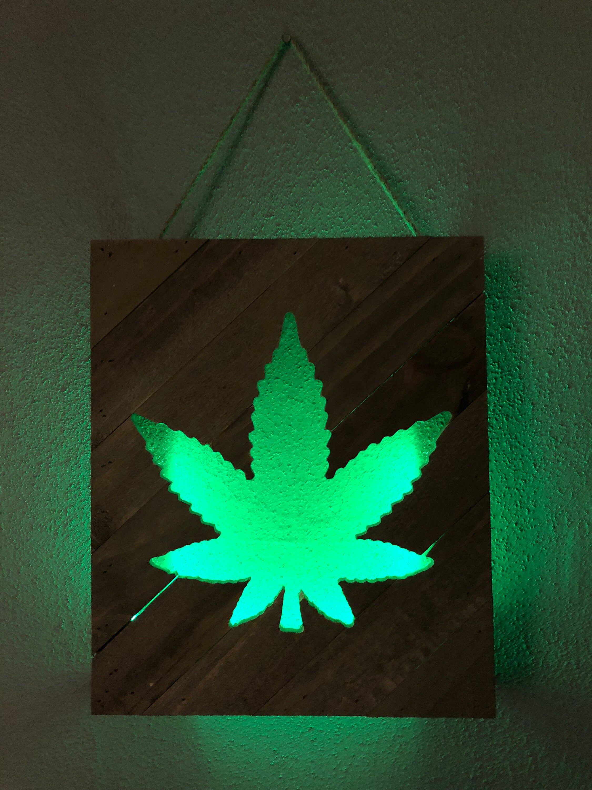Light up LED Pot Leaf With Remote - Etsy