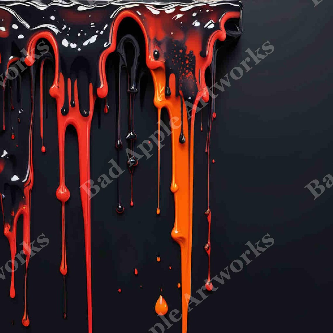 Dripping Oozing Paint PNG JPG File - Etsy