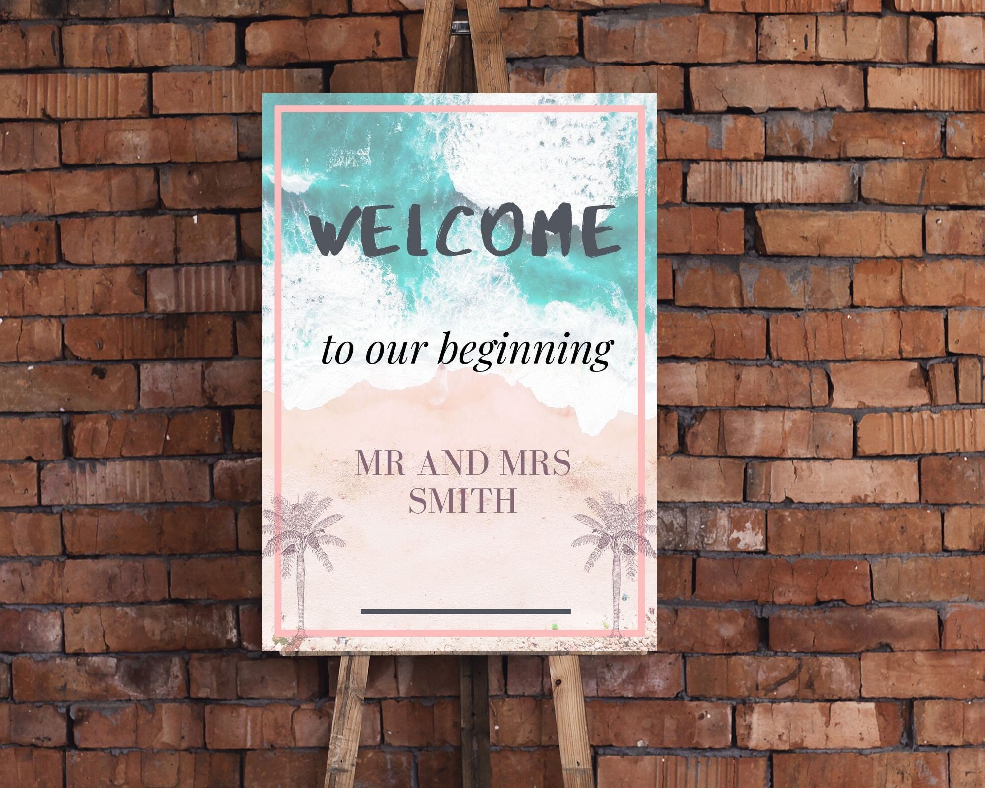 Beach Wedding Welcome Sign / Wedding Decor / Printable Wedding ...